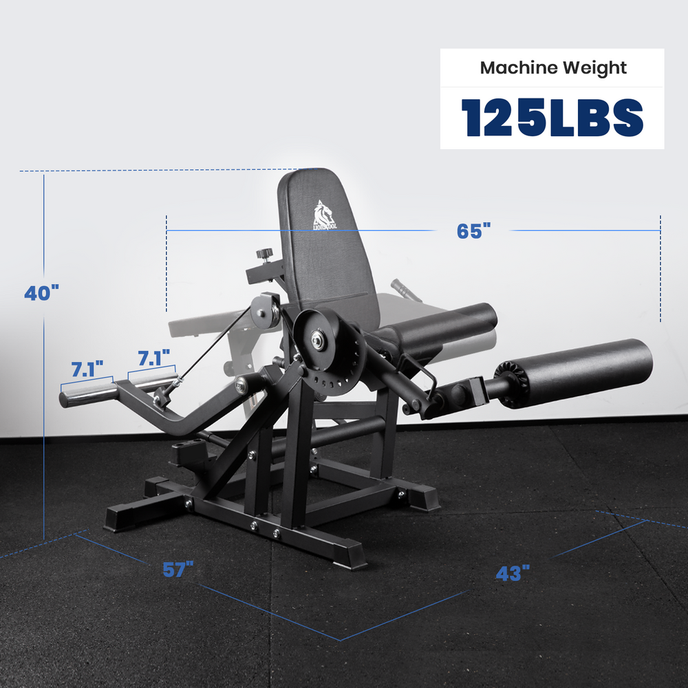 LIONSCOOL Leg Extension and Curl Machine V4.0, Adjustable Seated and ...