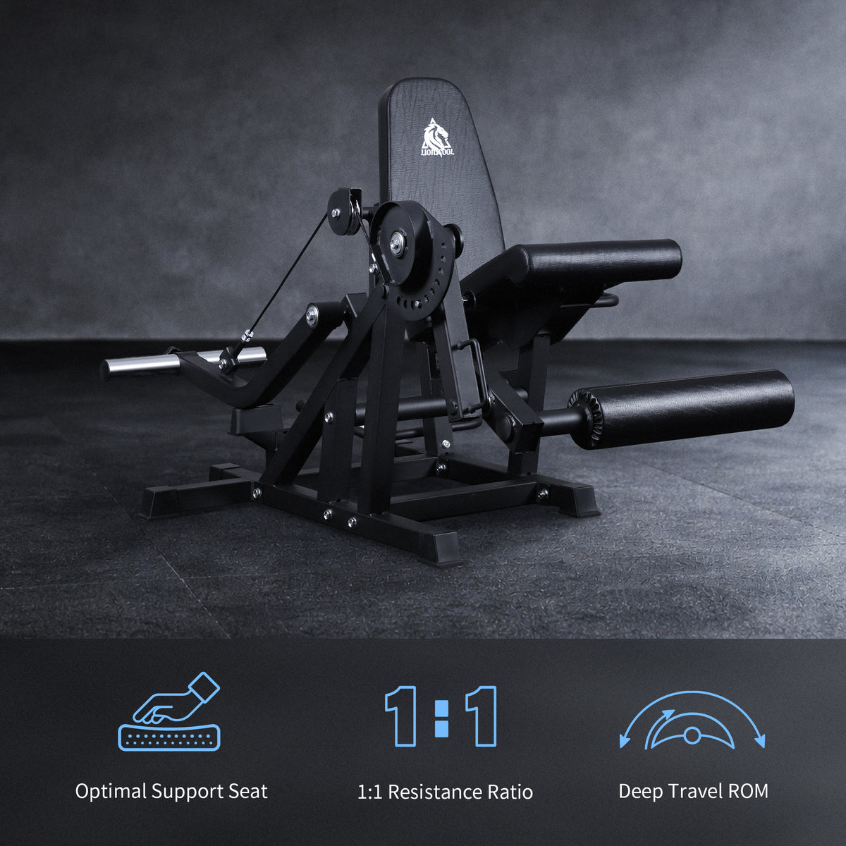 LIONSCOOL Leg Extension and Curl Machine V4.0, Adjustable Seated and ...