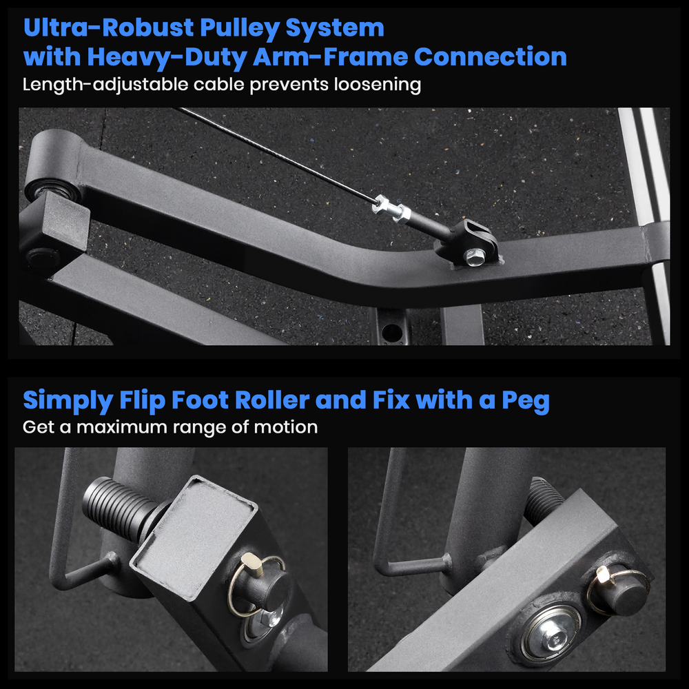 LIONSCOOL Leg Extension & Lying Leg Curl Machine V4.0, Adjustable ...