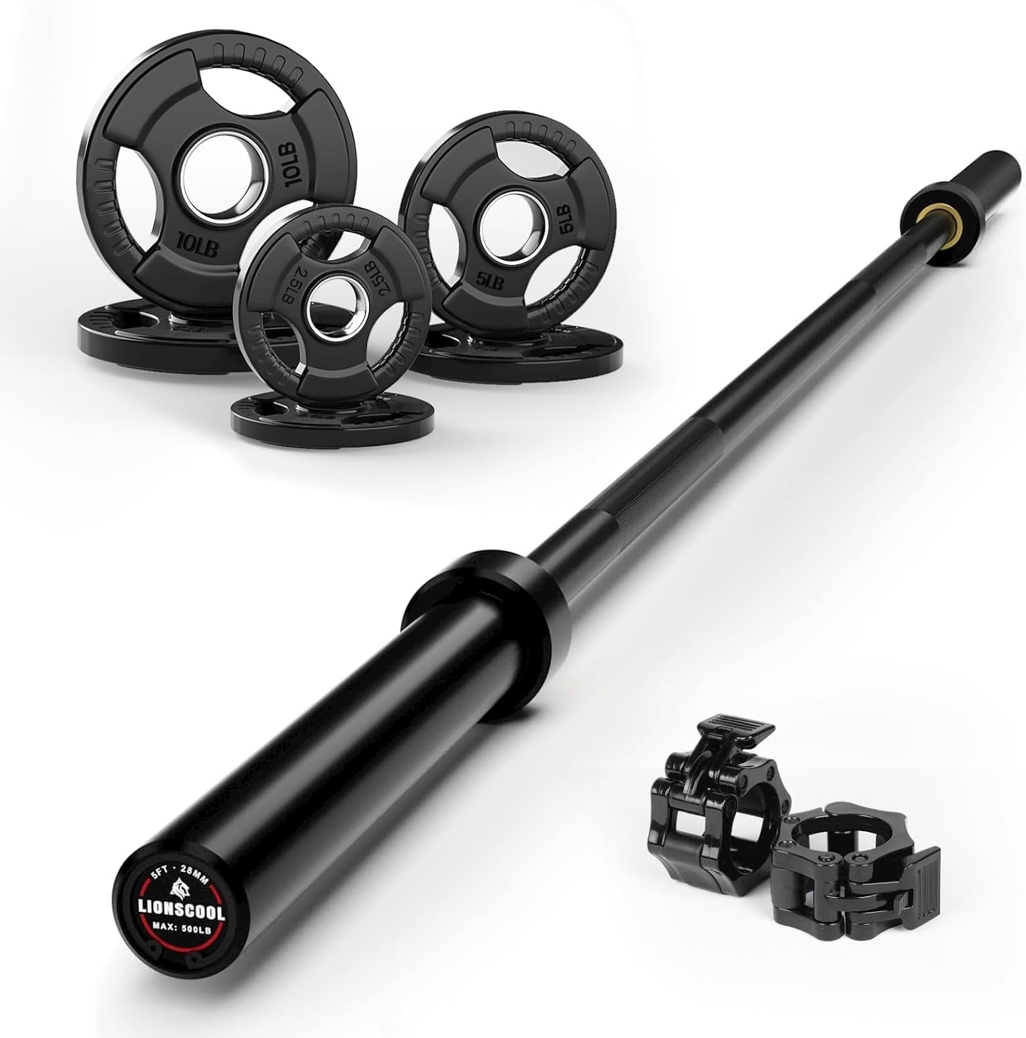 Olympic Barbell with Weight Sets (35lb or 85lb weights)